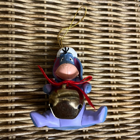 Disney | Holiday | Christmas Ornament Unique Eeyore Sitting With Bell ...